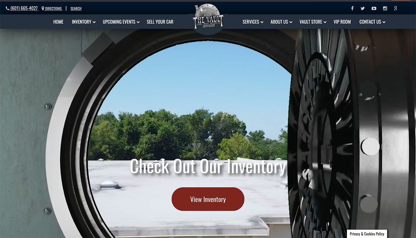 the vault website designer mississippi - Nuzu Net Media